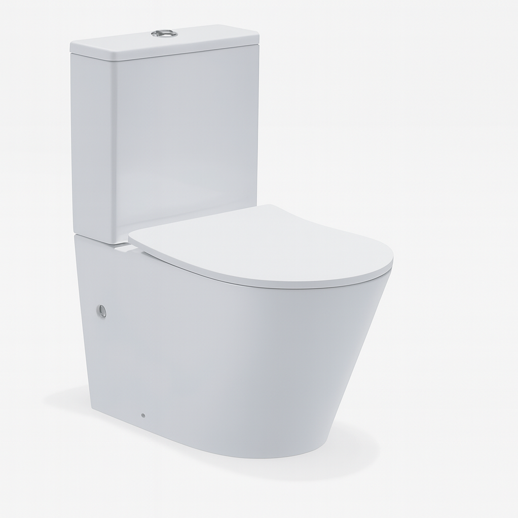 Tornado Rimless Two-Piece Toilet — Millano Bathrooms