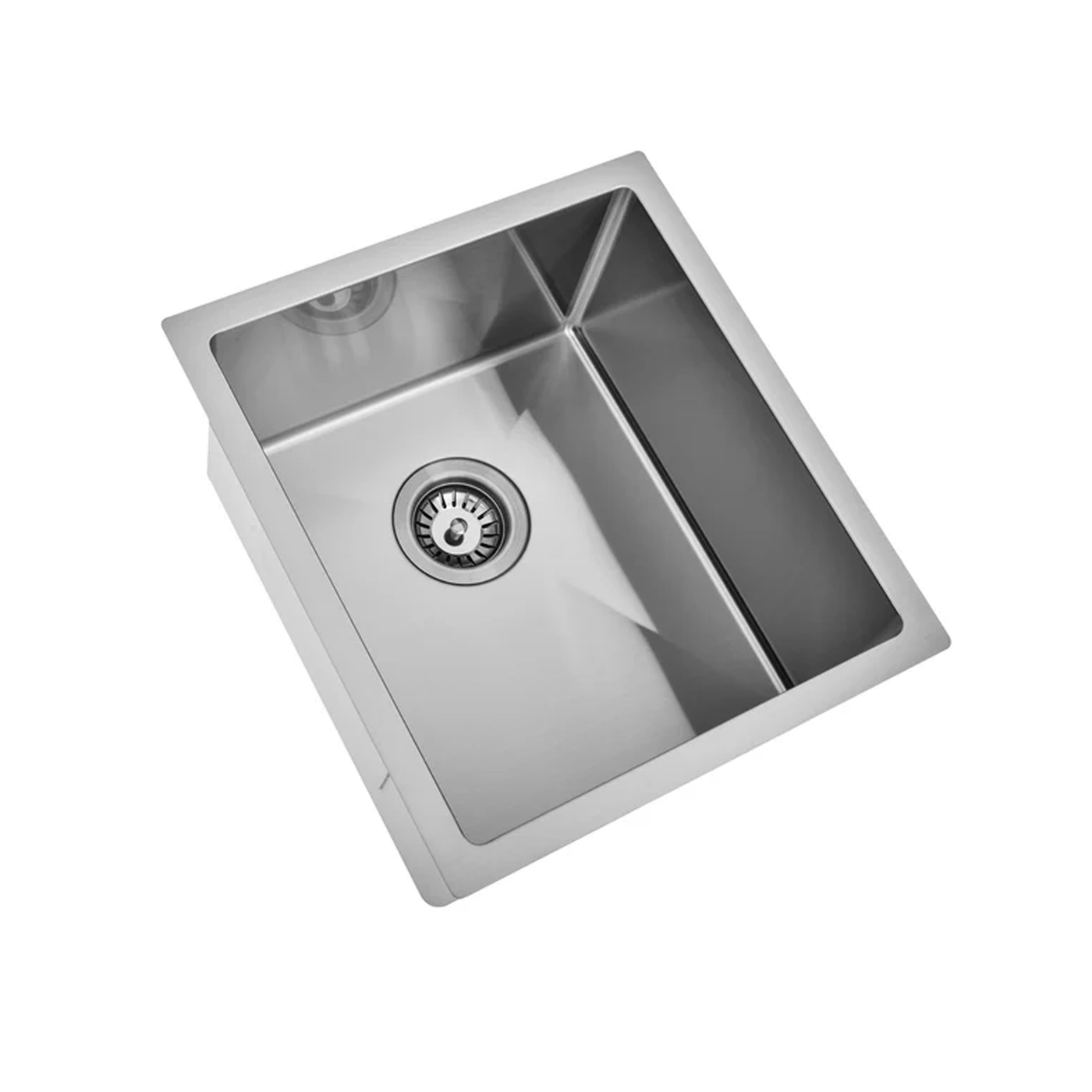 400 x 450 Chrome Stainless Steel Sink | Millano Bathrooms